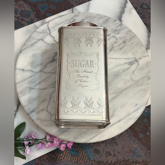 Unique Vintage | Accents | Vtg Silverplated Brass Cuban Sugar Tin ...